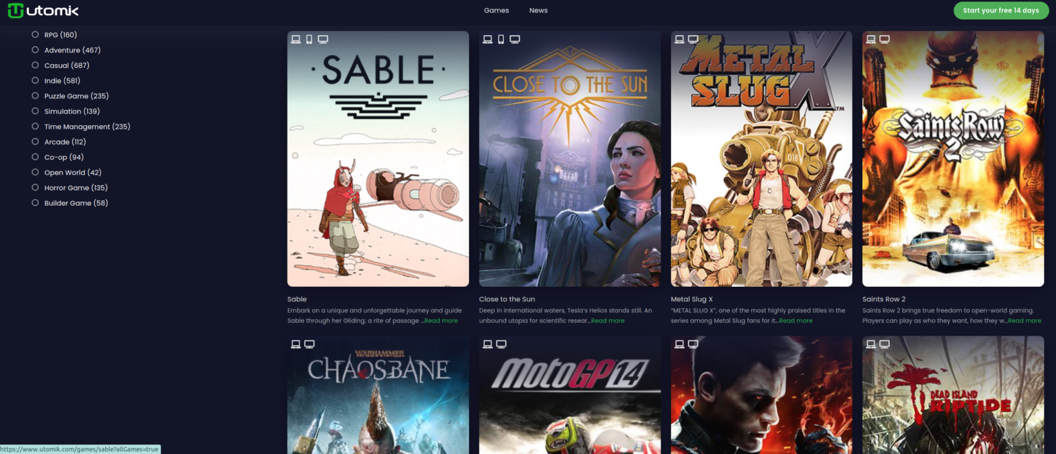 Utomik, el Cloud Gaming de juegos indie